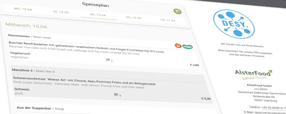 Speisepläne mit WHOOZA App | 4commerce technologies AG - Information, News, Blog, Whitepapers